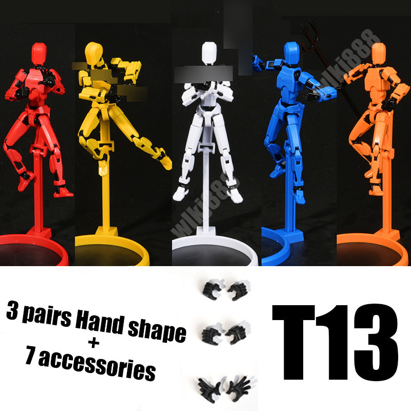 Multi-joint T13 Dummy Lucky 13 Action Figure Dummy Robot Square 3D ...