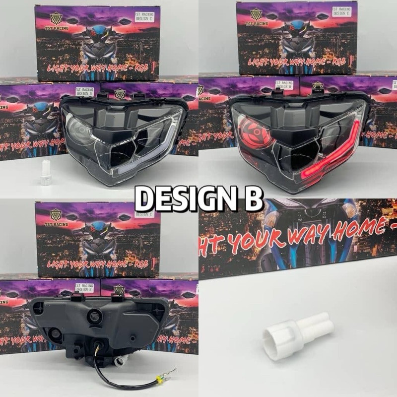 🔥 HEADLAMP CUSTOM MADE LED Y15zr v2 LC135 v8 FI ZHIPAT y15 light lampu besar depan head naruto ...