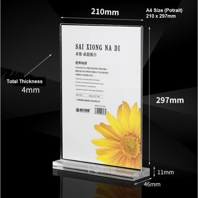 Acrylic T-Shape Card Display Stand I T Shape Card Display Holder ...