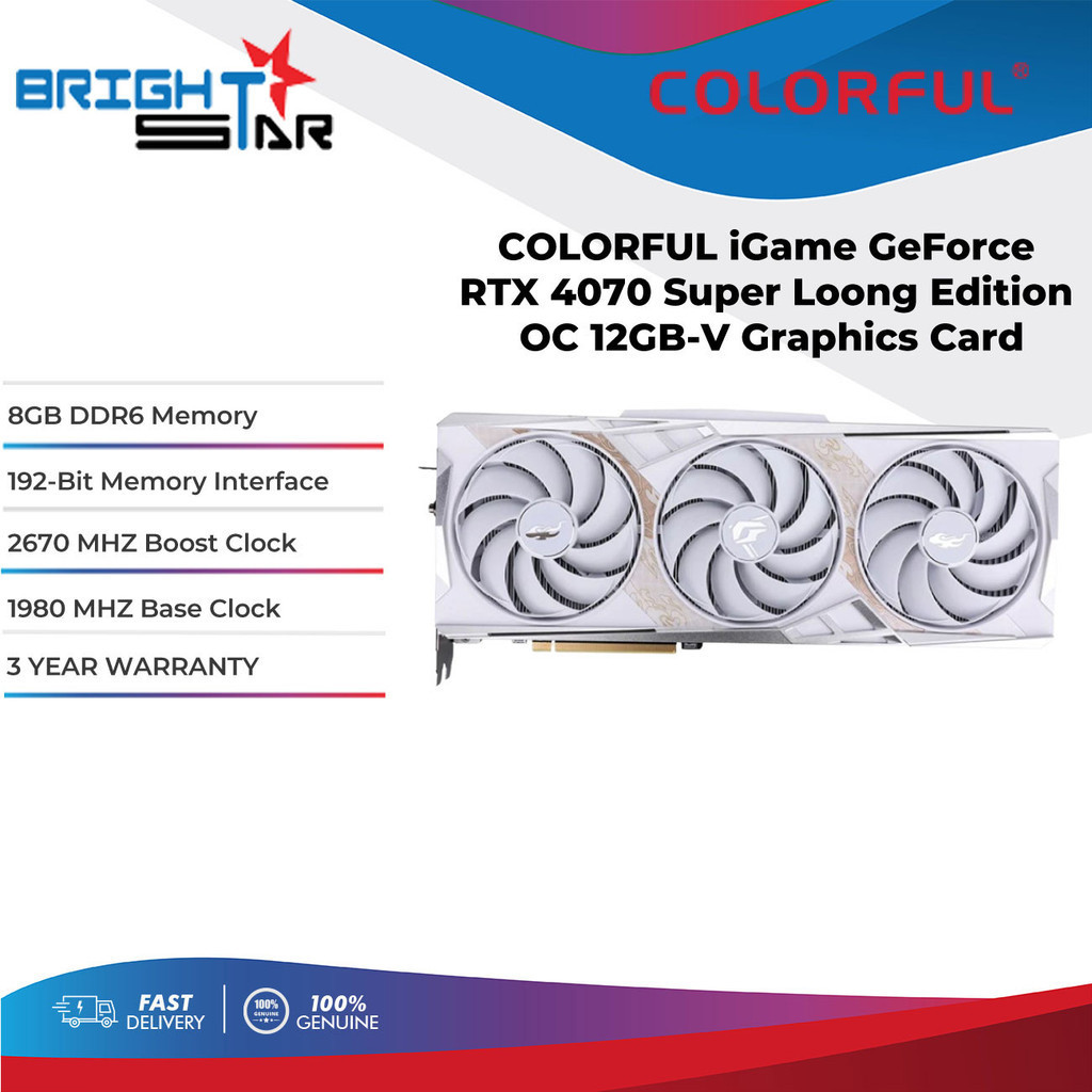 COLORFUL iGame GeForce RTX 4070 Super Loong Edition OC 12GB-V Graphics ...