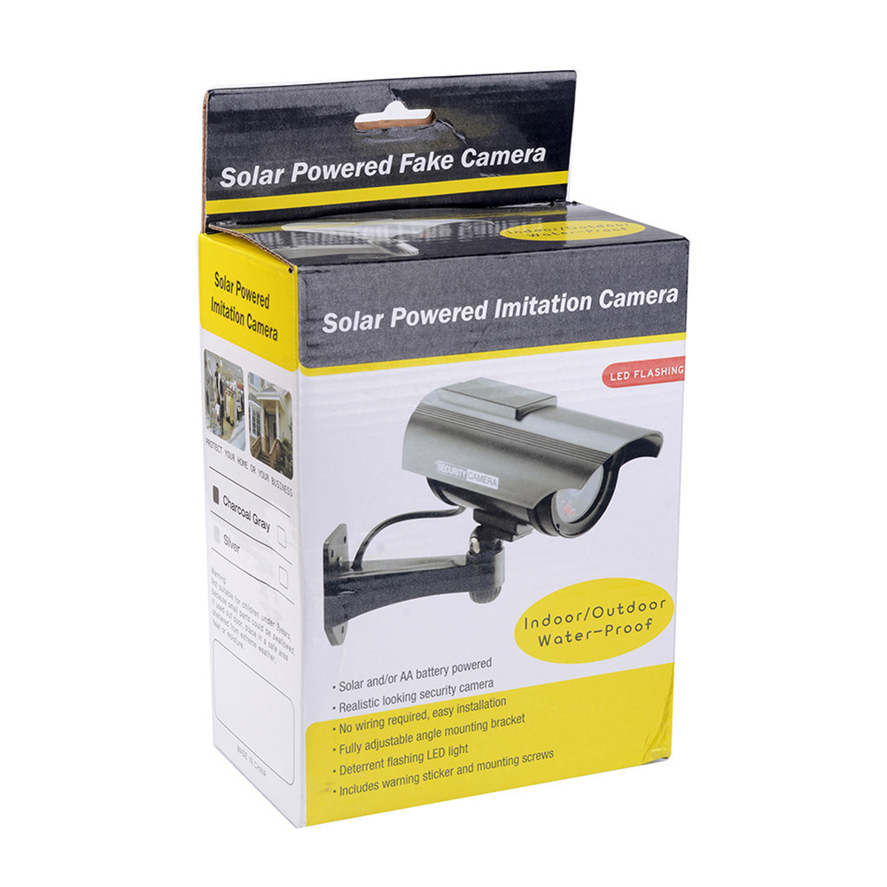 Solar Fake Camera LED Monitor Simulation CCTV Surveillance Dummy ...