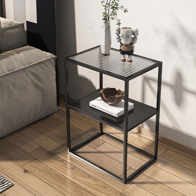 Minimalist Long Rainbow Glass Side Table Living Room Sofa Corner Table ...