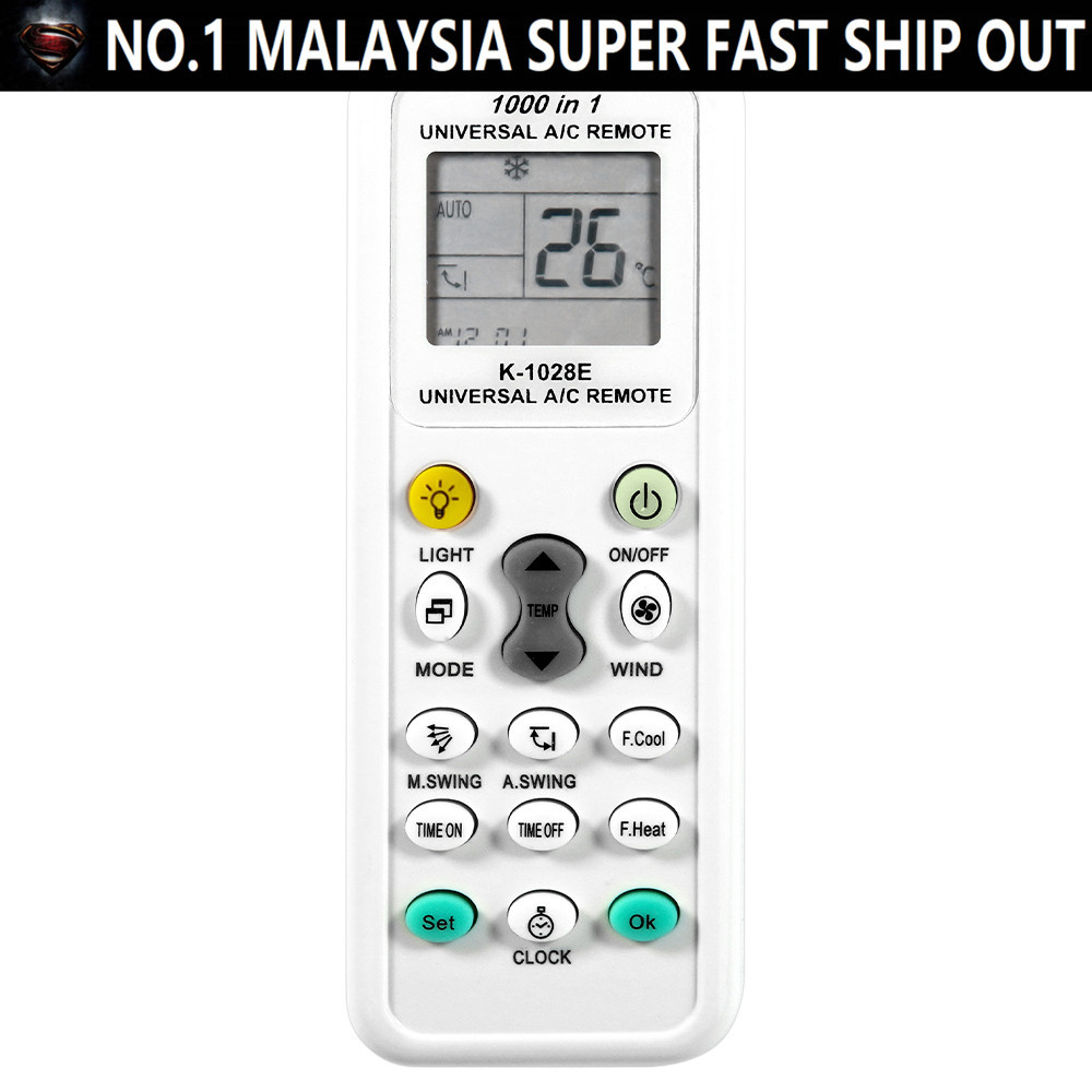 SP Universal K-1028E Aircond Remote Control 1000 In 1 All Brand Model ...