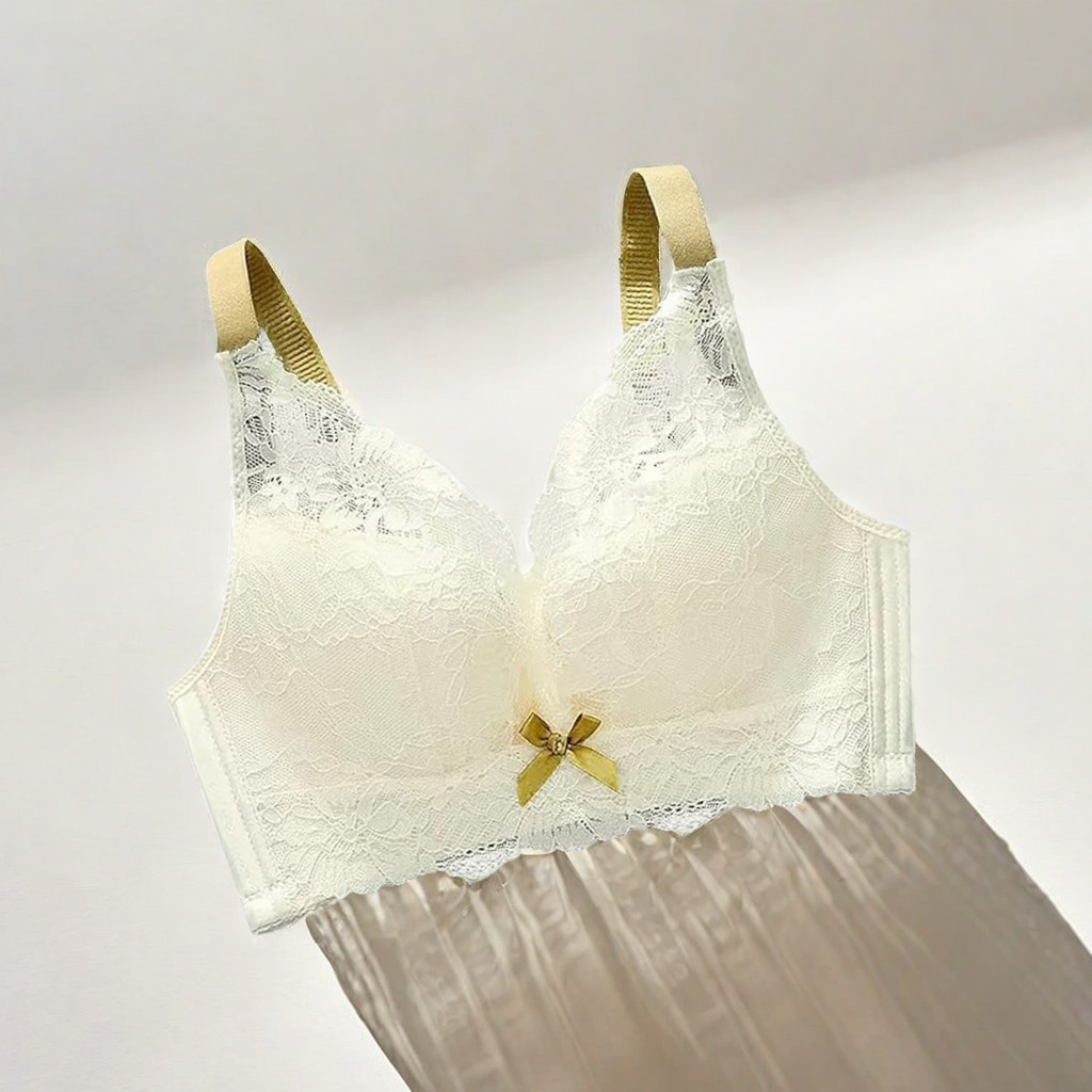 🌸READY STOCK🌸 Flower Lace Push Up Wireless Bras for Women Comfortable ...