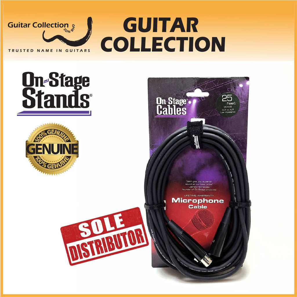 On Stage MC12-25XLR Microphone / Mic Cable | 25ft / 7.6m (XLR - XLR ...