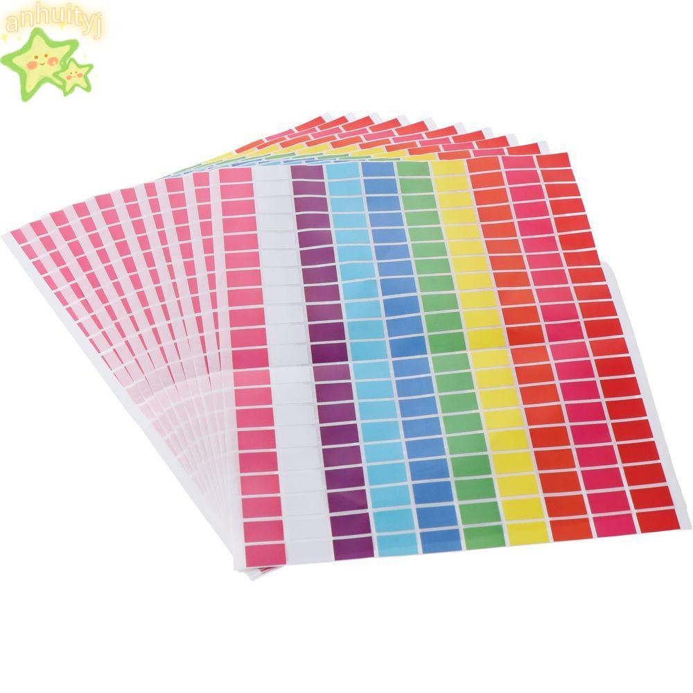 LANJ 2000PCS Self-adhesive Stickers, Multi-color Rectangular Colored ...