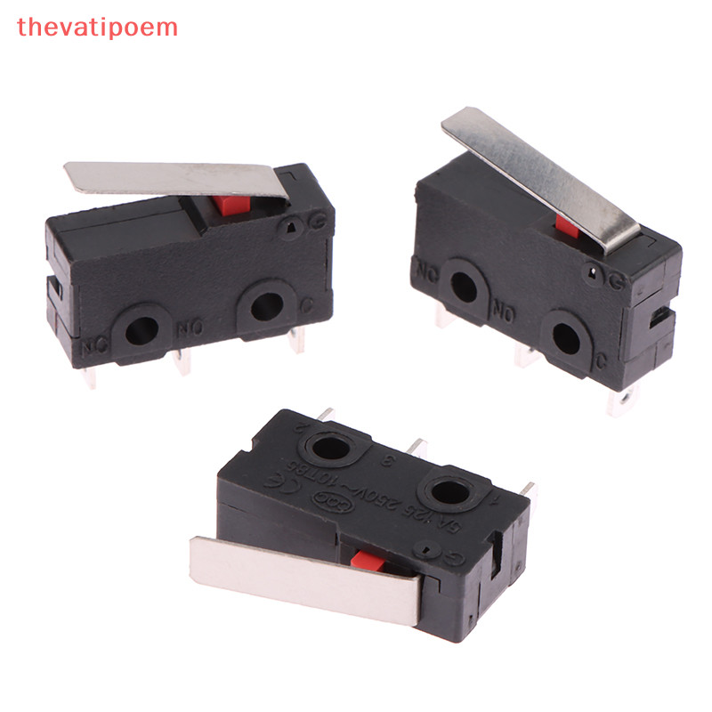 [thevatipoem] 10Pcs Tact Switch KW11-3Z 5A 250V Microswitch 3PIN Limit Switch Buckle Roller Arc ...