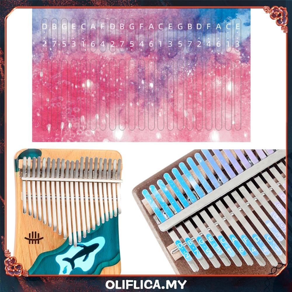[Oliflica.my] 21 Key Kalimba Note Stickers PVC Eye-Catching Kalimba ...