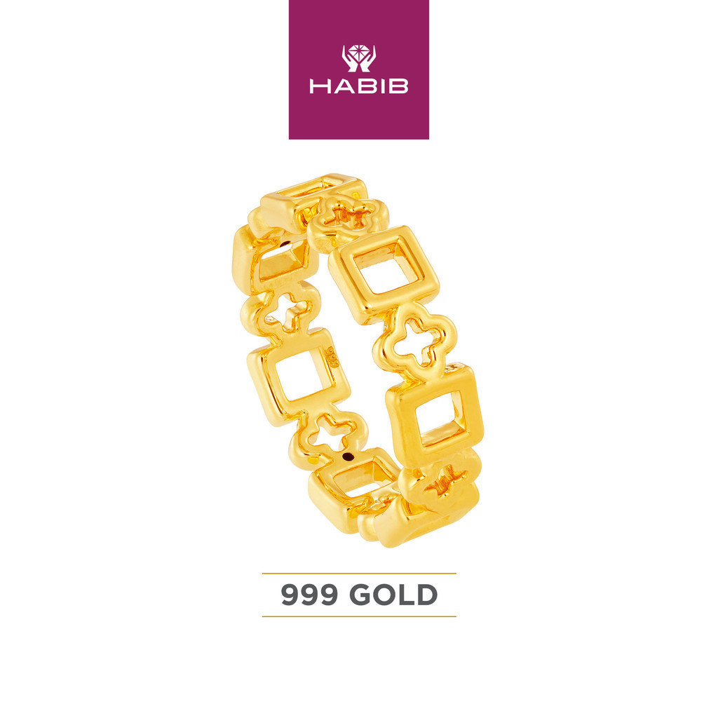 HABIB 999/24K Yellow Gold Ring R9ABU0424 | Shopee Malaysia