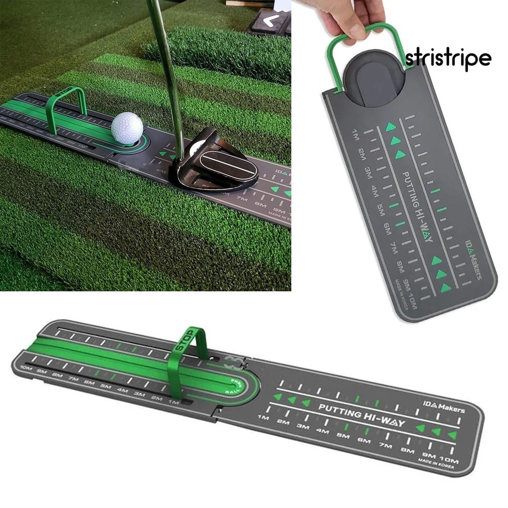 [STR] Indoor Outdoor Golf Putting Mat Alignment Rail Precision Distance ...