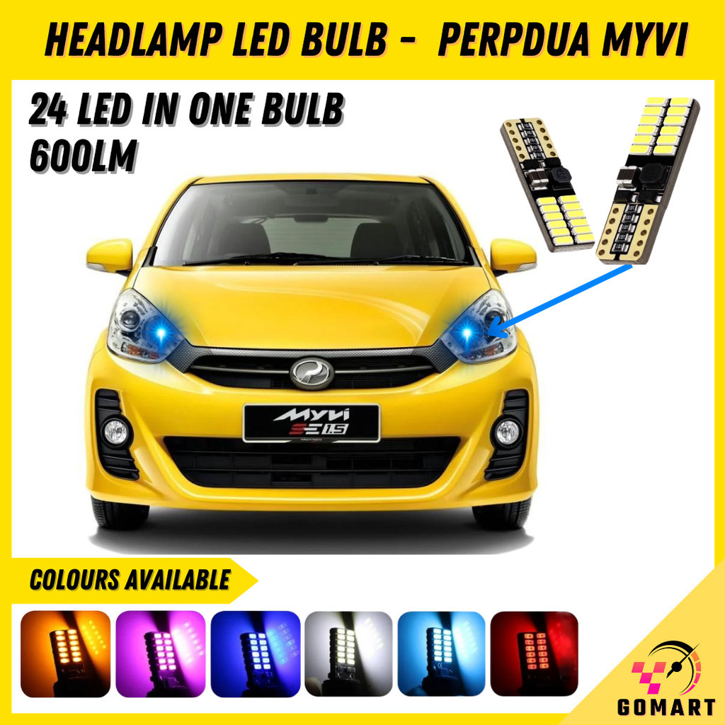 PERODUA MYVI LAGI BEST LOW BEAM HEADLIGHT T10 LED BULB Small Headlamp ...