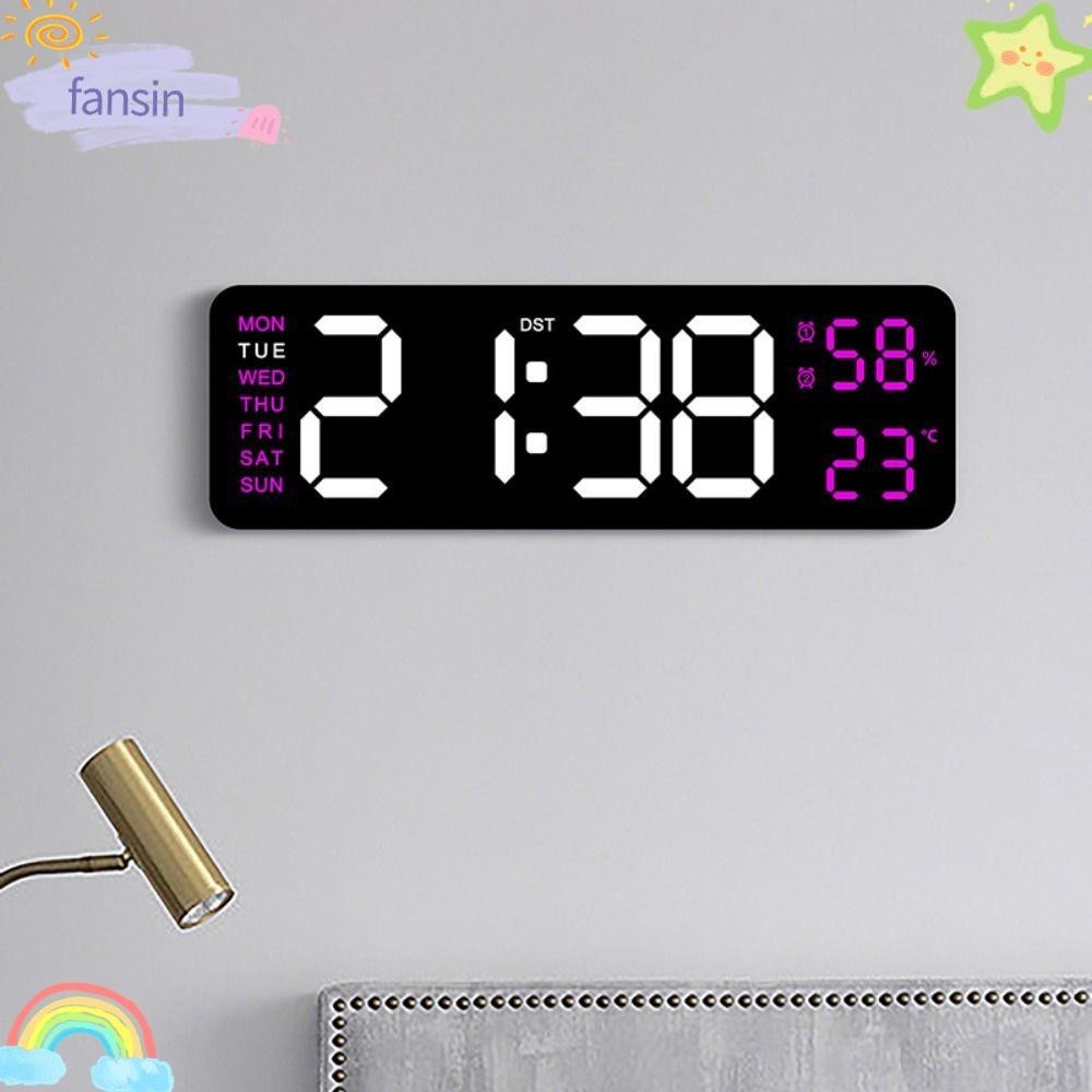 FANSIN Electronic Wall Clock, Wall-mounted Multi-functional Digital LED ...