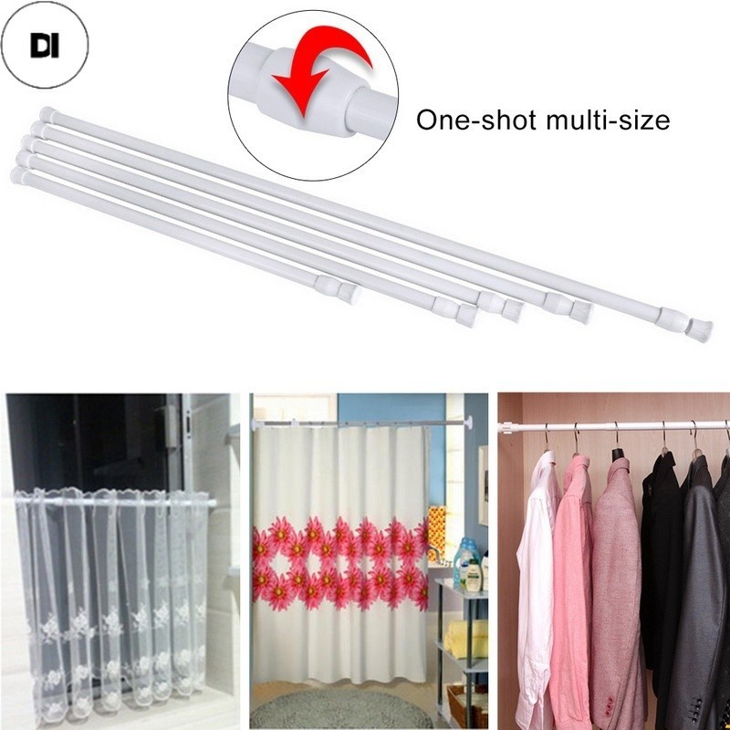 DI Adjustable Curtain Rod Metal Spring Loaded Bathroom Bar Shower ...
