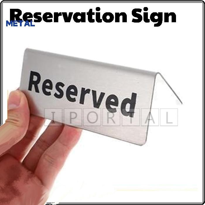 Double Sided Reserved Restaurant Stainless Steel Table Sign Stand ...