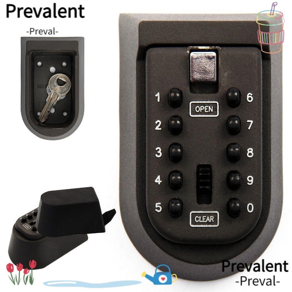 PREVAL Button Key Box, Metal Black 10 Digit Key Lock Box, Durable ...