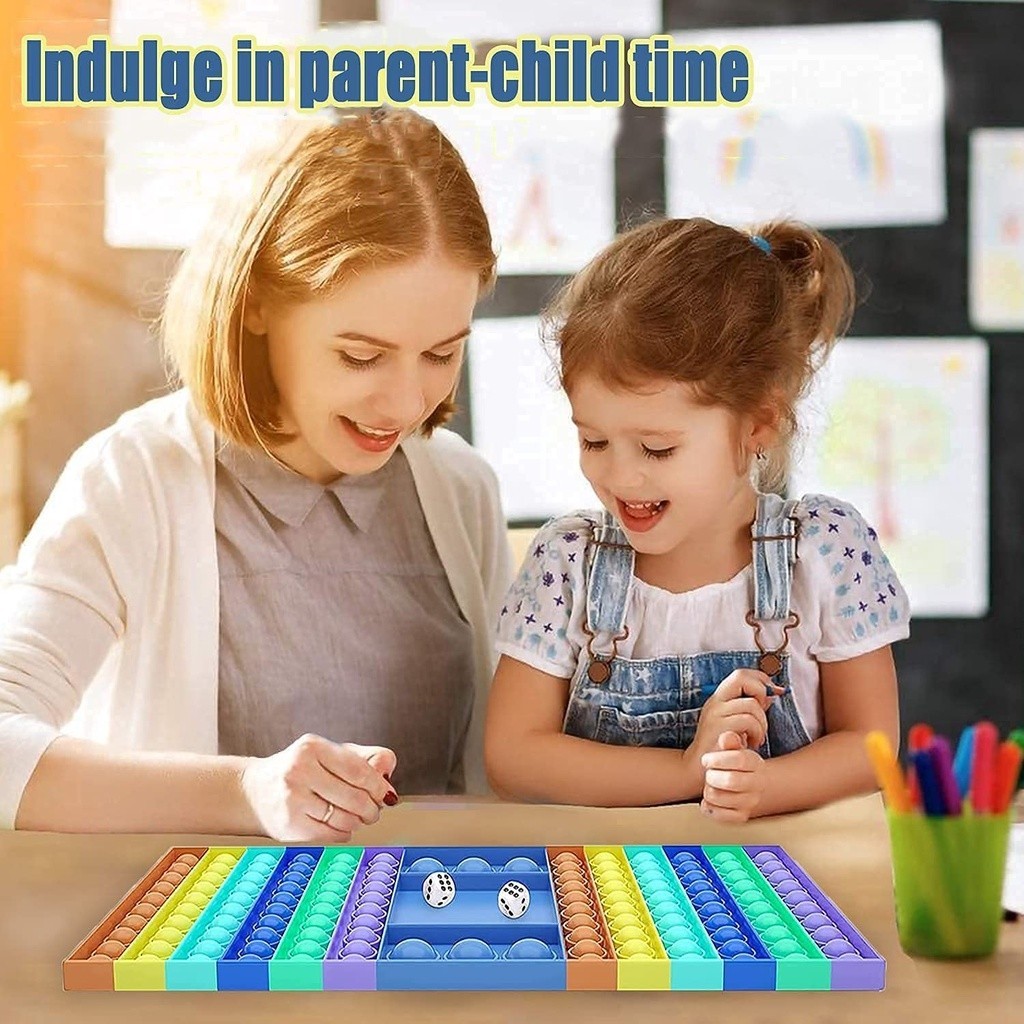 Bubble Push Rainbow Pop it fidget toys Jumbo Toy for Kids Rainbow Chess ...