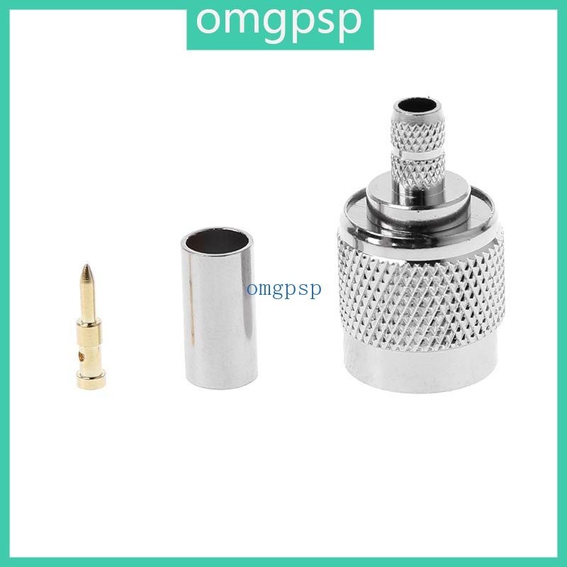 OMG TNC Male Plug RF Coax Connector Crimp Nickelplated For Cable RG58 ...