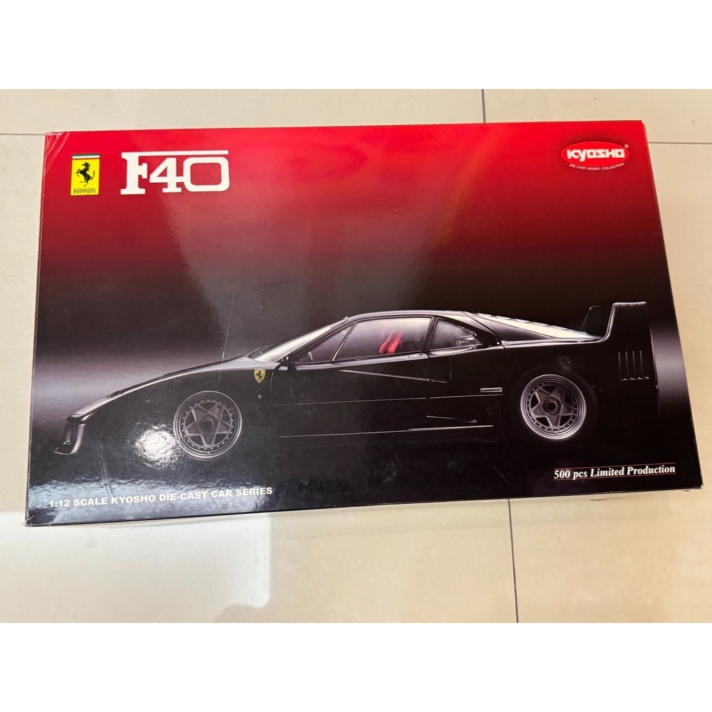 Kyosho 1: 12 Ferrari f40 Black, Complete Original Bag Accessories, Fuel ...