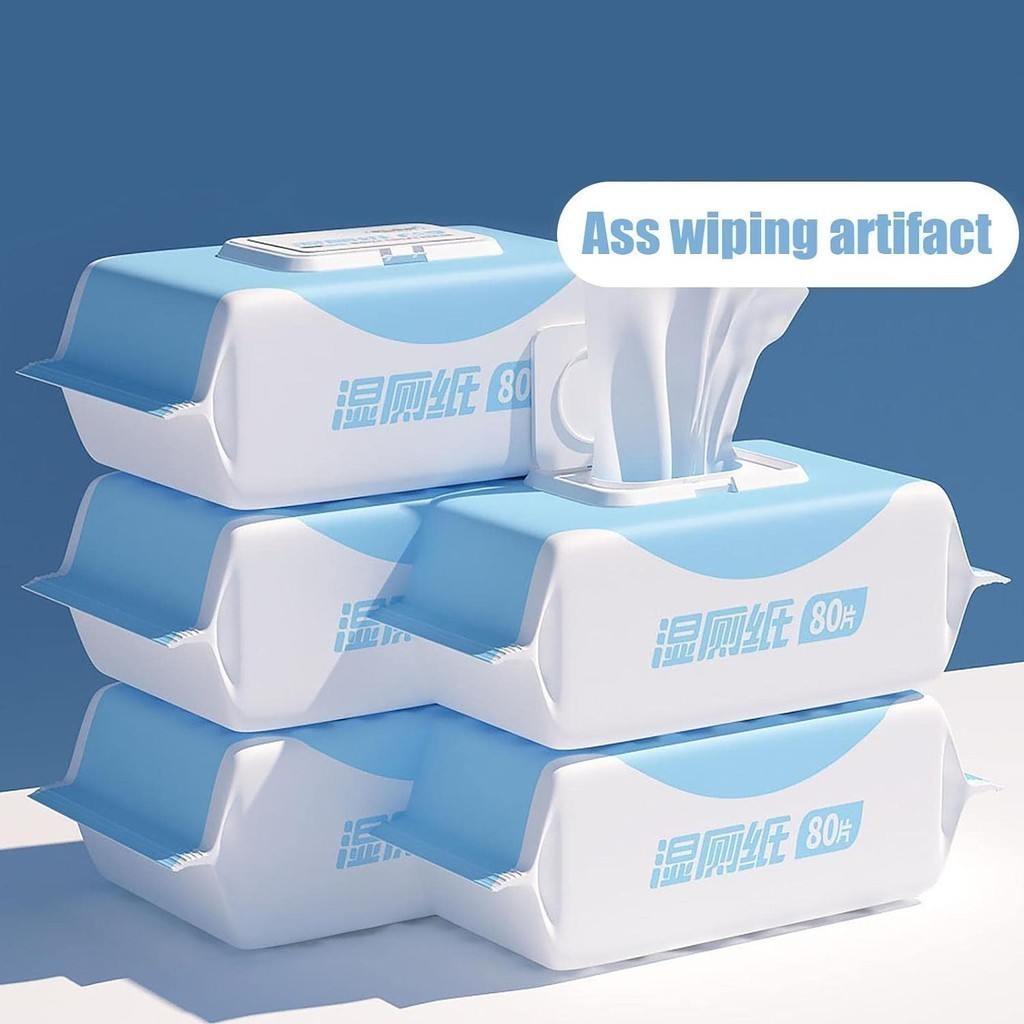 80pcs Toilet Wet Tissue Tisu Basah Tandas Moist Tissue Adult Toilet Wet ...