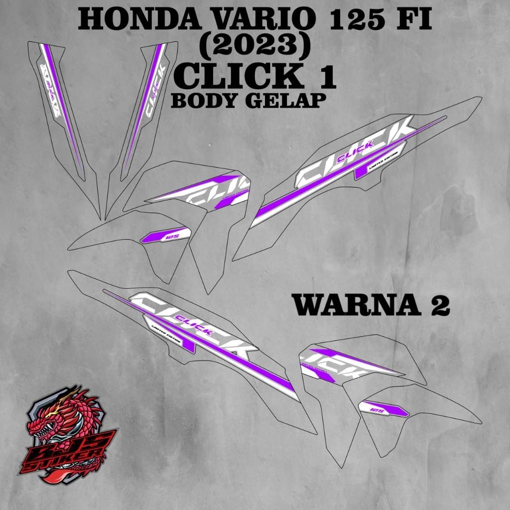 Striping vario 2023 vario 2024 click 1 - decal sticker vario 125 new ...