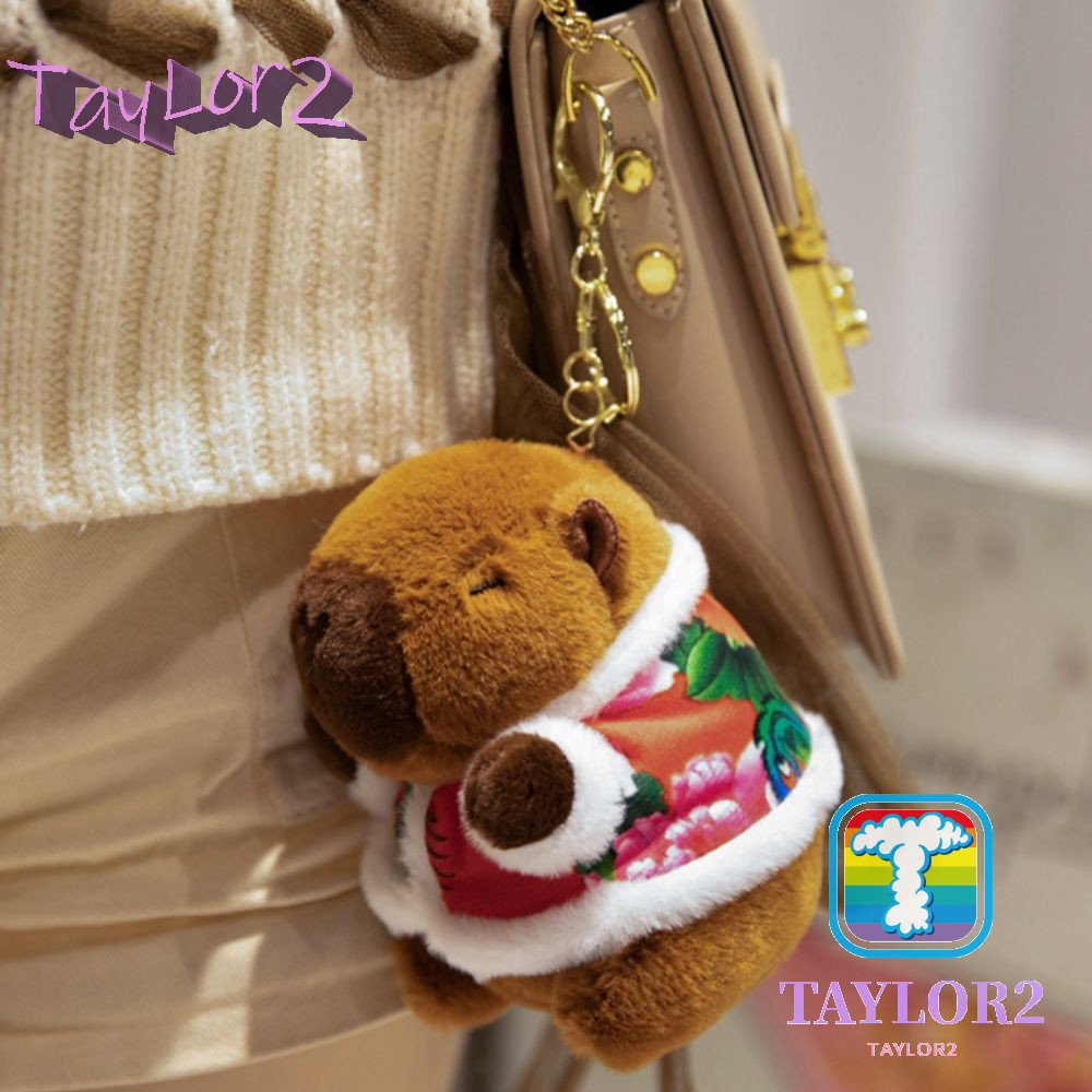 ATAYLOR Capybara Plush Keychain, Chinese Style Stuffed Animal Capybara ...