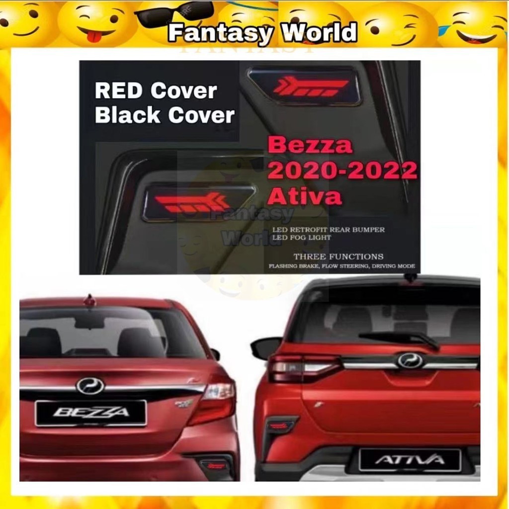 Perodua Ativa / Bezza / Alza Reflector Rear Bumper Reflector (4 in 1 ...