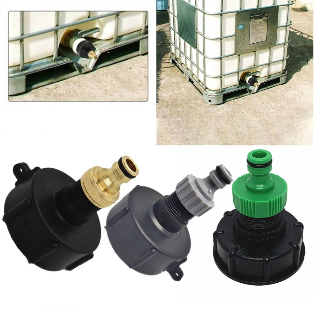 Kit New Set IBC Bucket Adapter Hose IBC Rain S60x6 IG Tank Water 3/4 ...