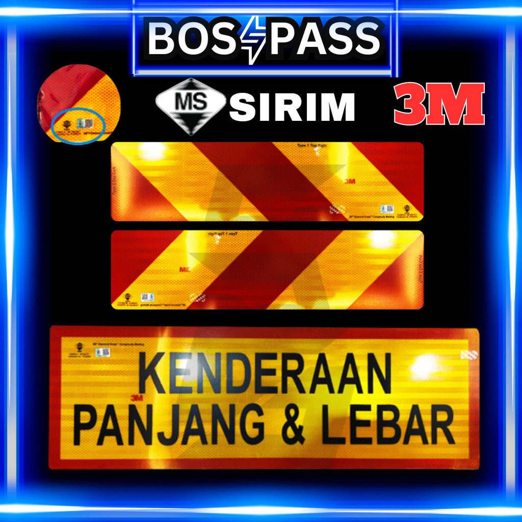 3M Reflector Sticker Reflective SIRIM Lorry Sticker / JPJ Sticker ...
