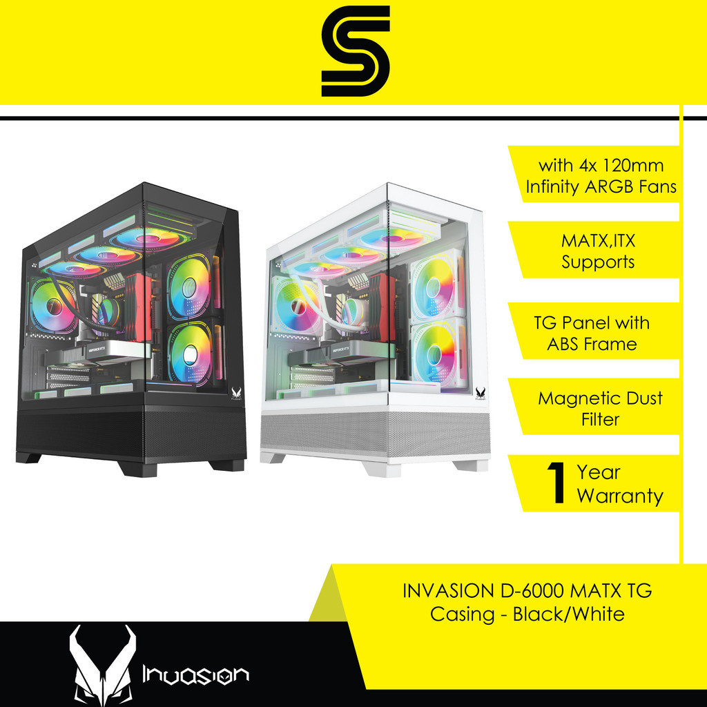 INVASION D-6000 MATX Casing | Shopee Malaysia