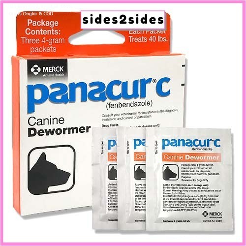 Sides2sides Panacur C Canine Dewormer (Fenbendazole), 4 Grams, Orange ...
