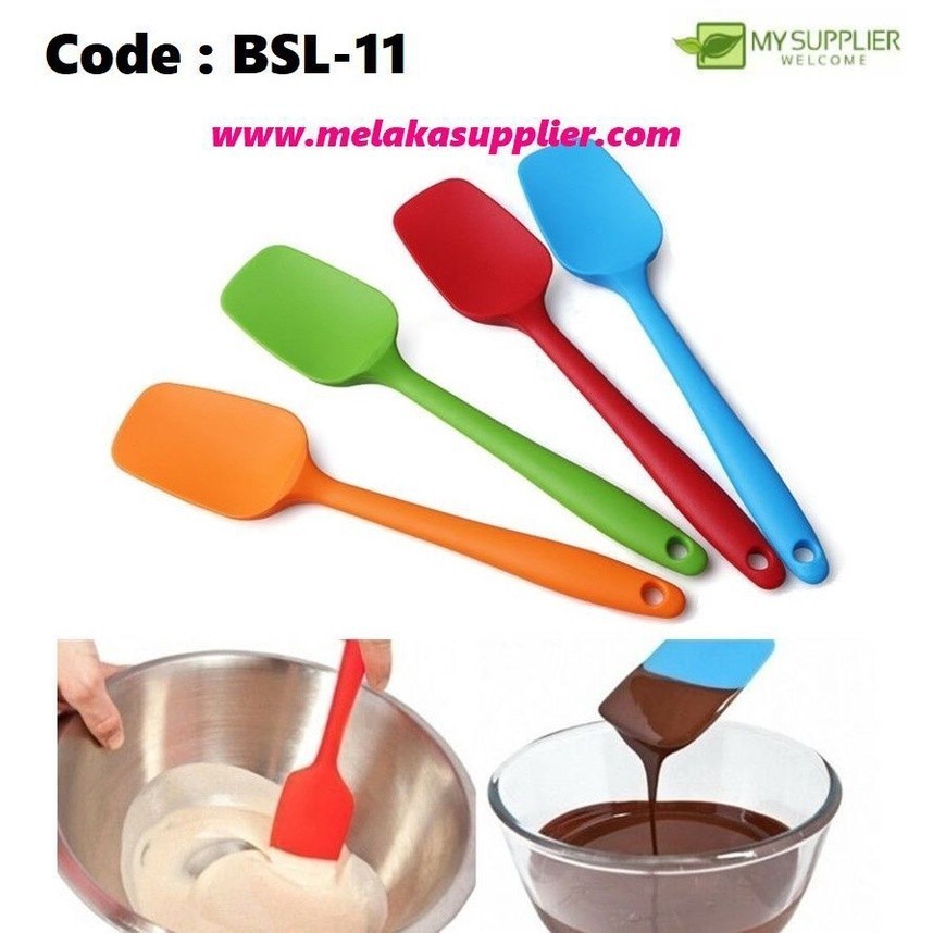 BSL-11 Silicone Spatula Spoon Mixing Spoon Scrapper For Bakery Kitchen ...