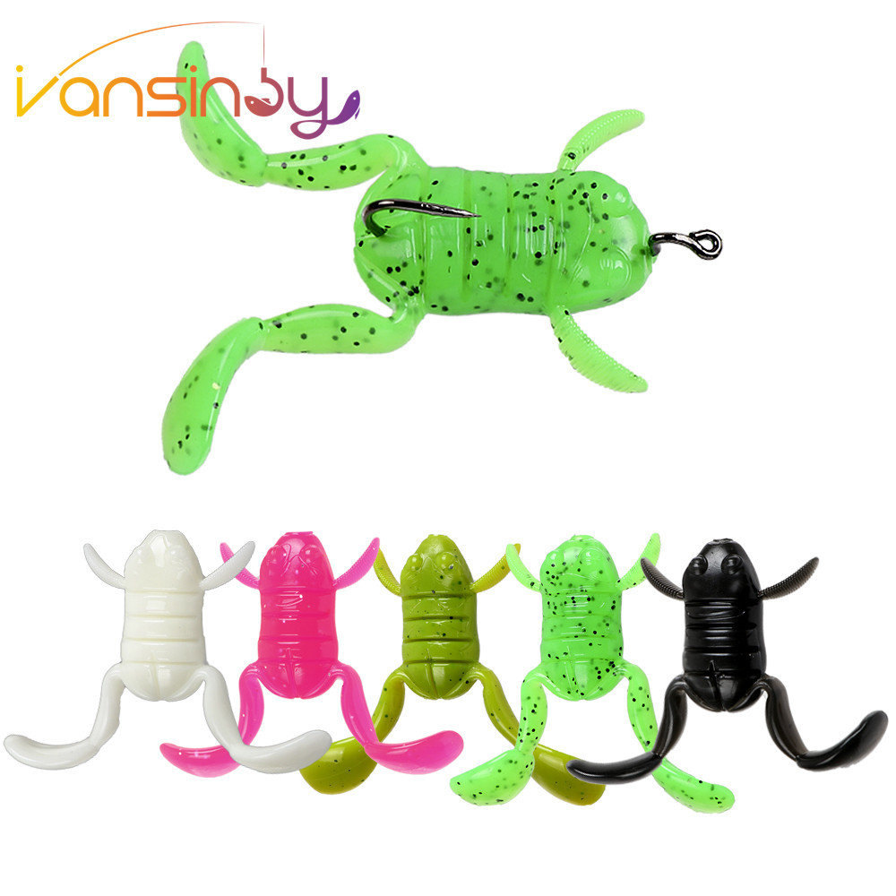 1pcs Umpan Katak Casting Fishing Soft Jump Frog Lure 5g/8g Topwater ...