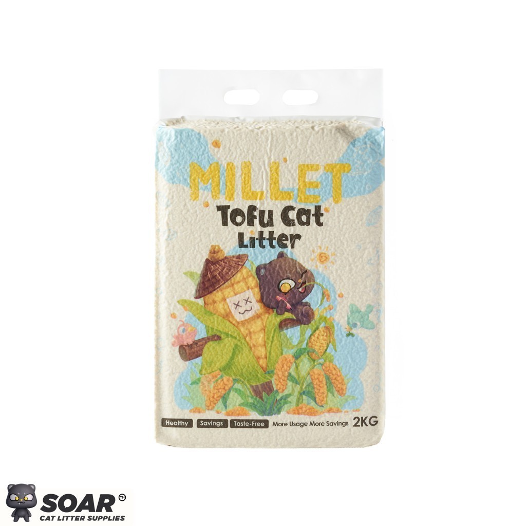 SOAR.OS Millet Tofu Cat Litter 6L/2KG Elevate your cat's comfort to new ...