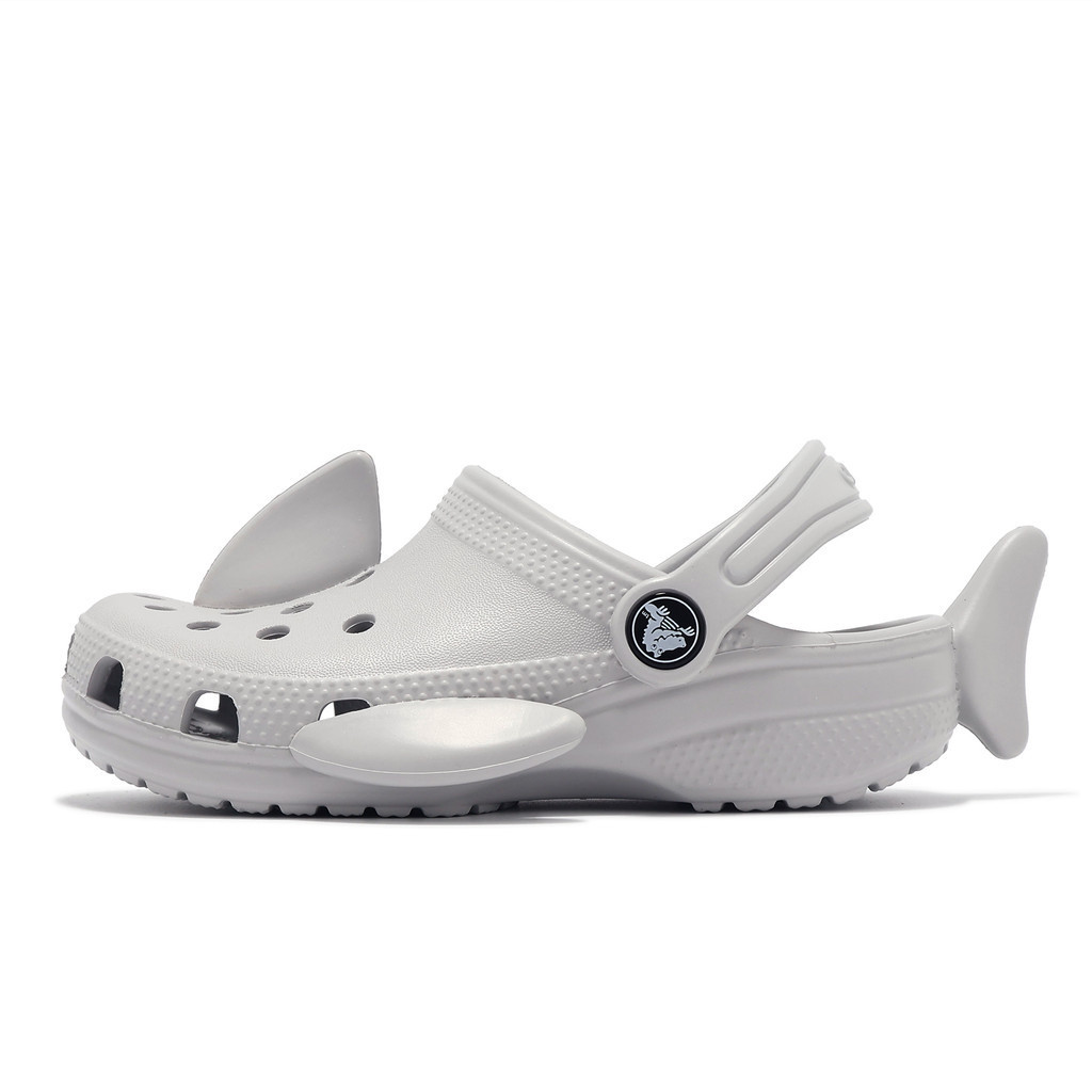 Crocs Sandals Classic I AM Shark Clog K Middle Child Grey Hole Shoes ...
