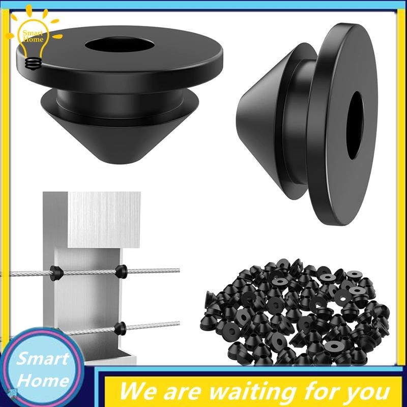 [Hmou] 100PCS Cable Railing Rubber Grommets Kit for 1/8Inch 5/32Inch 3 ...