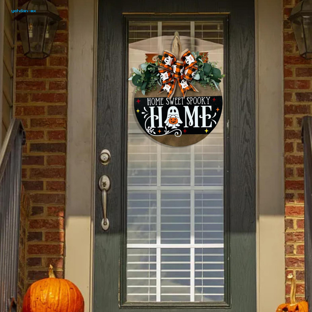 ye Durable Wooden Sign Halloween Door Sign Spooky Halloween Ghost ...