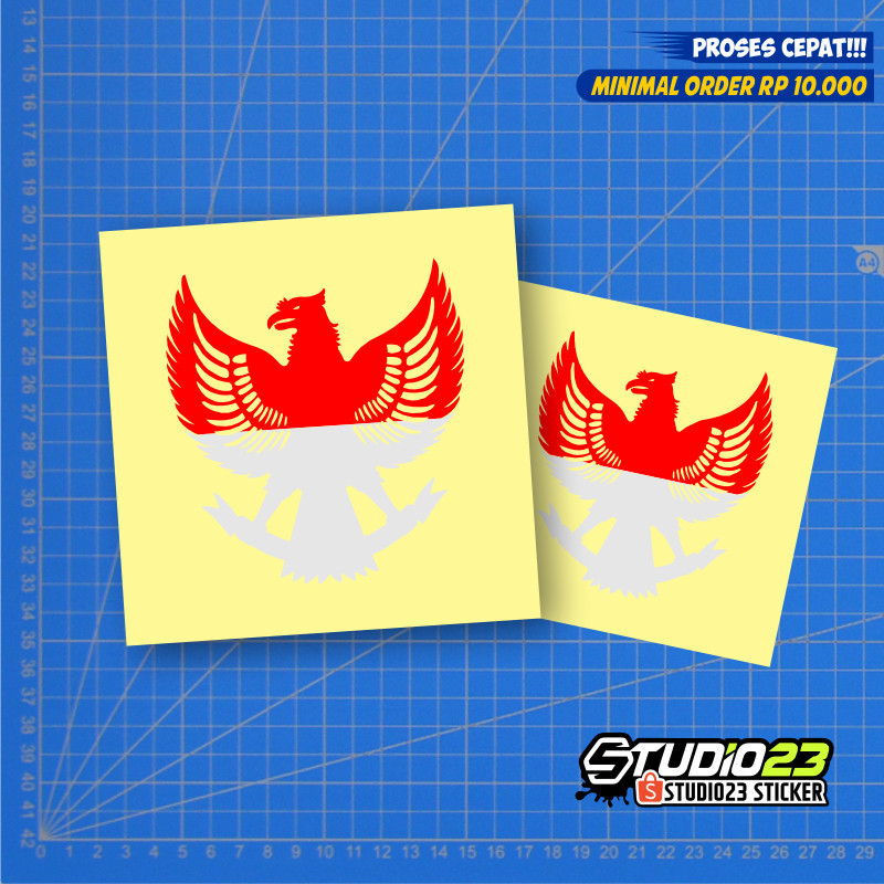 PUTIH MERAH Red And White Garuda Sticker Cutting Sticker | Shopee Malaysia