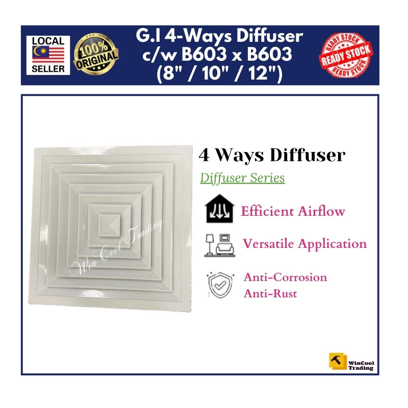 G.I 4-Way Diffuser/G.I Ceiling Double Deflection Diffuser (Double T) c ...