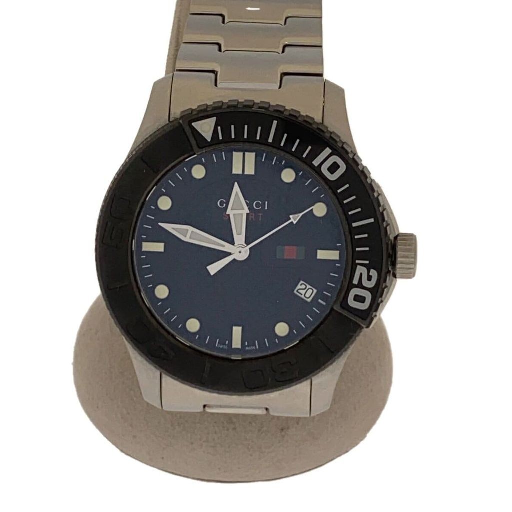 GUCCI Men's Watch Quartz Analog BLK SLV 126.2 | Shopee Malaysia