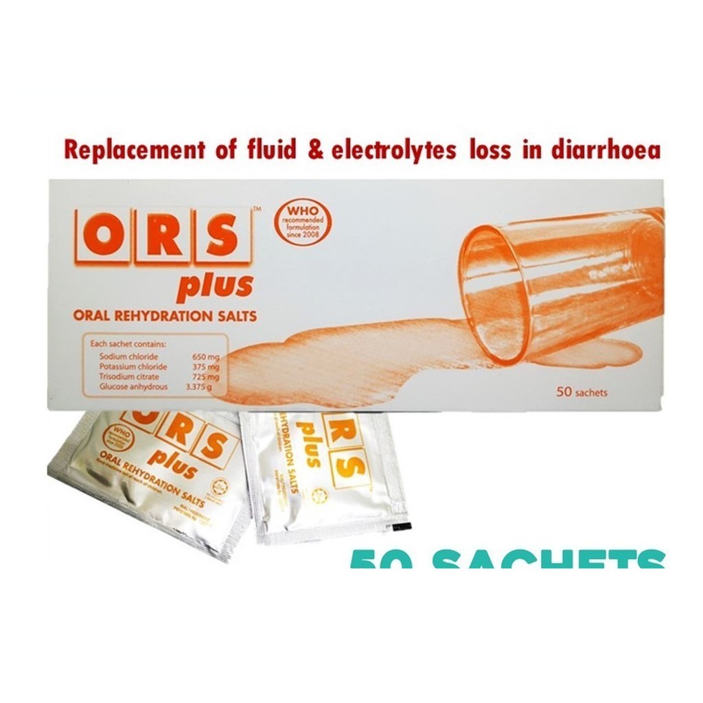 ORS Plus Orange Oral Rehydration Salts 50 sachets EXP:07/2026[ Original ...