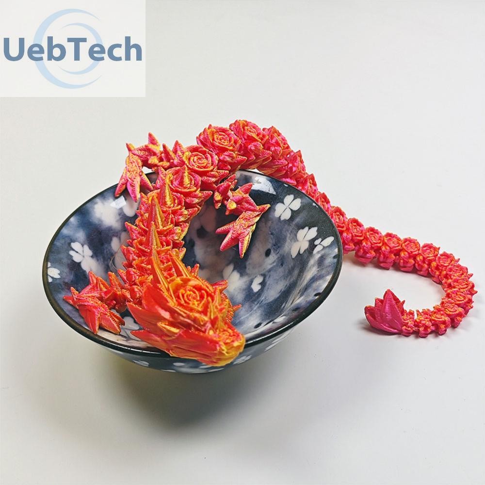 [uebtech.my] 3D Printed Rose Dragon Articulated Dragon Fidget Toy Desk ...