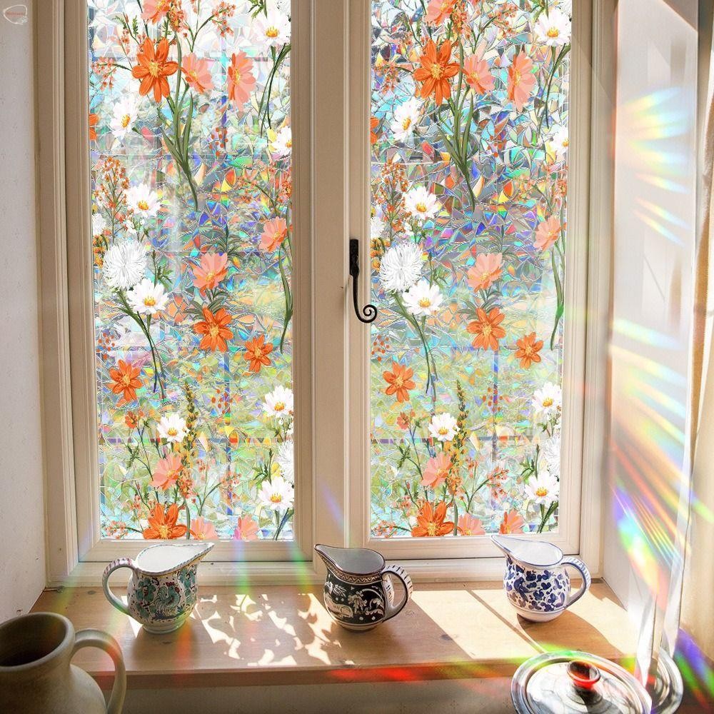 MXBEAUTY Window Sticker, Flower Daisy Window Privacy Film, INS Style ...