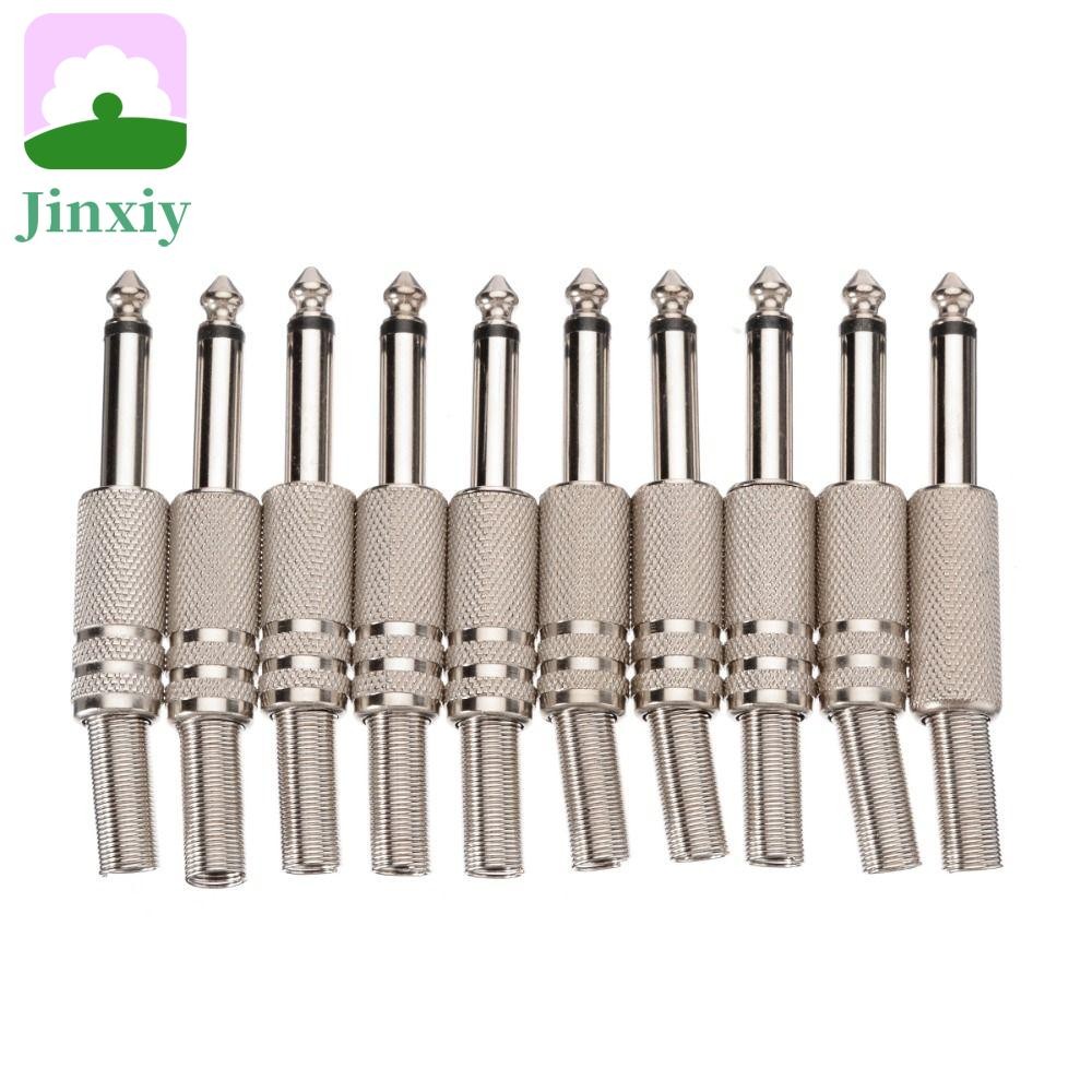 JINXIY 6.35mm Male Jack 1/4" Mono Jack Microphone Headphone Jack 10pcs ...