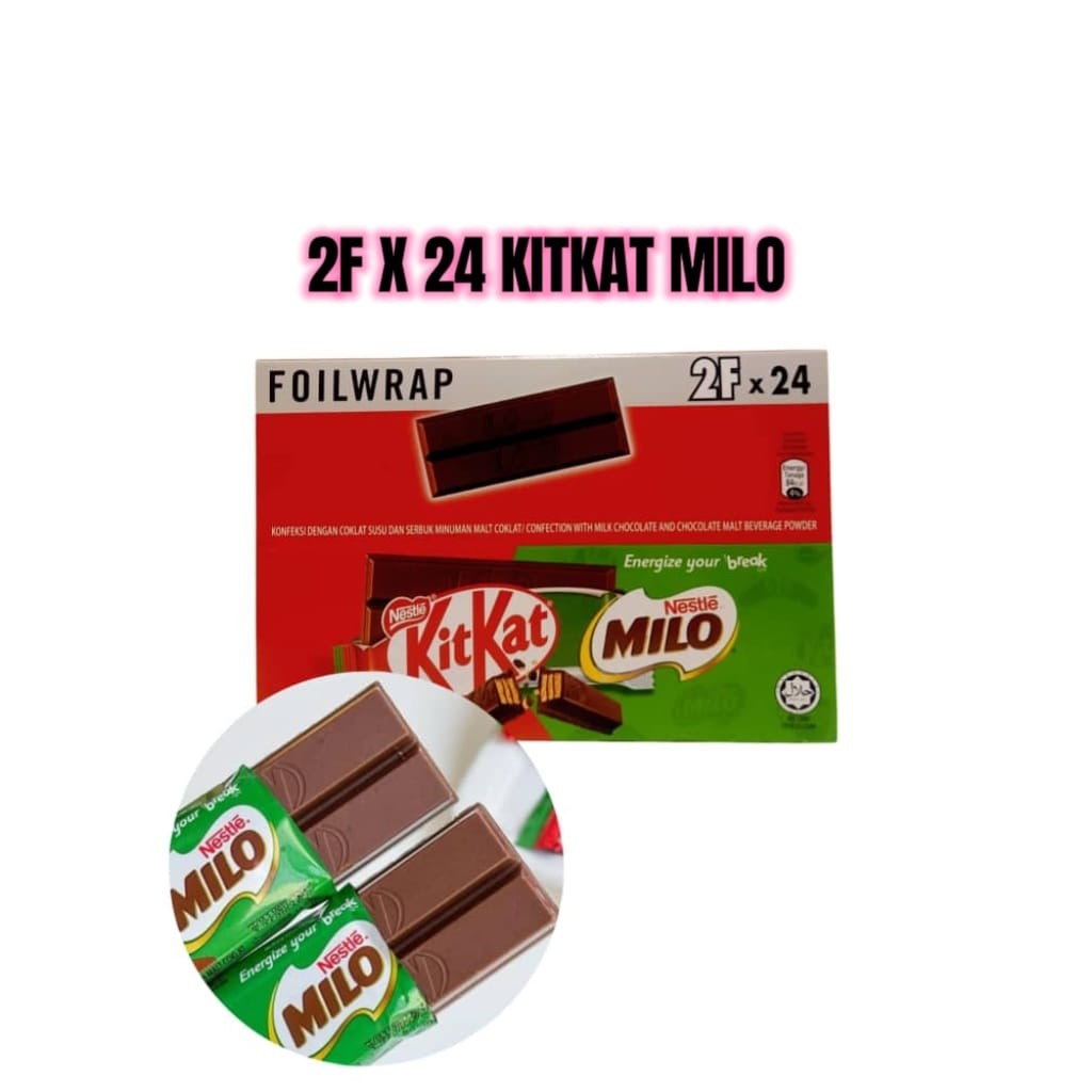 🍫 Nestlé Kit Kat MILO (2Fx24x16g) Foil Wrap HALAL | Shopee Malaysia