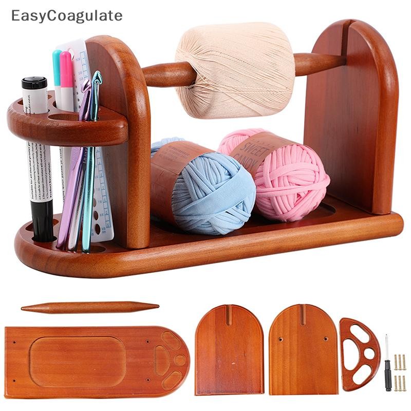 Eas Wooden Yarn Holder Spinning Knitting Tools Crochet Yarn Holder ...