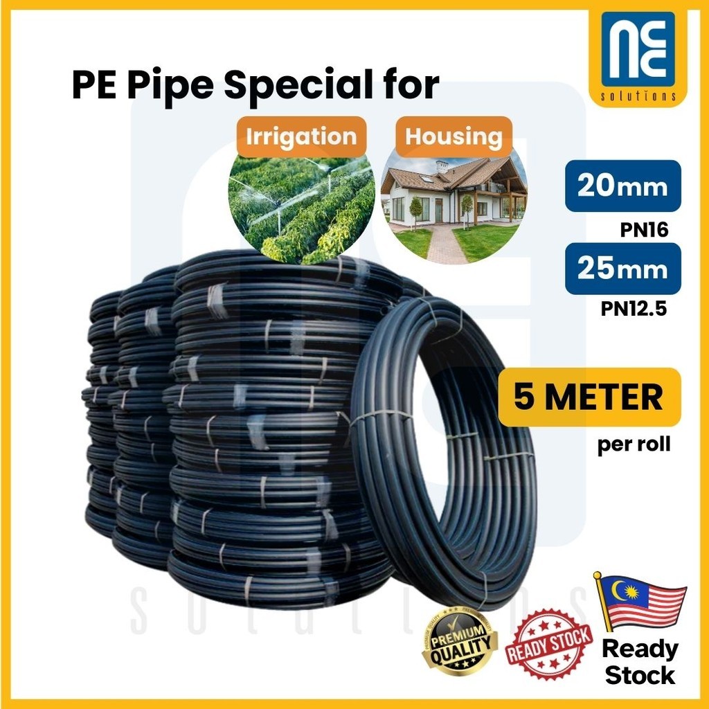 5 METER per Roll POLYPIPE Poly Pipe PE Reprocess Pipe No Sirim Approval ...