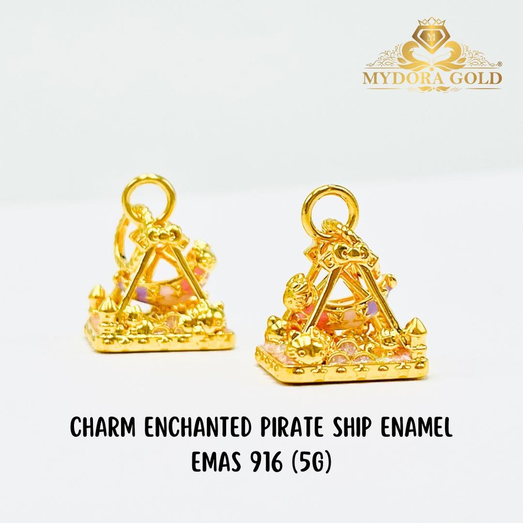 MYDORA Charm Enchanted Pirate Ship Enamel (5G) l EMAS 916/22K | Shopee ...