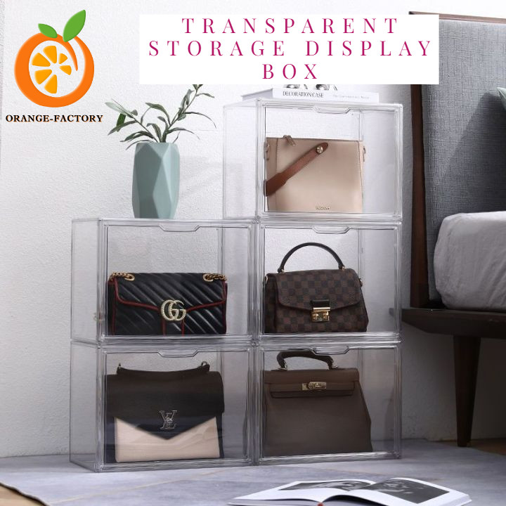 Transparent Storage Box Acrylic Display Box Handbag Storage Organizer ...
