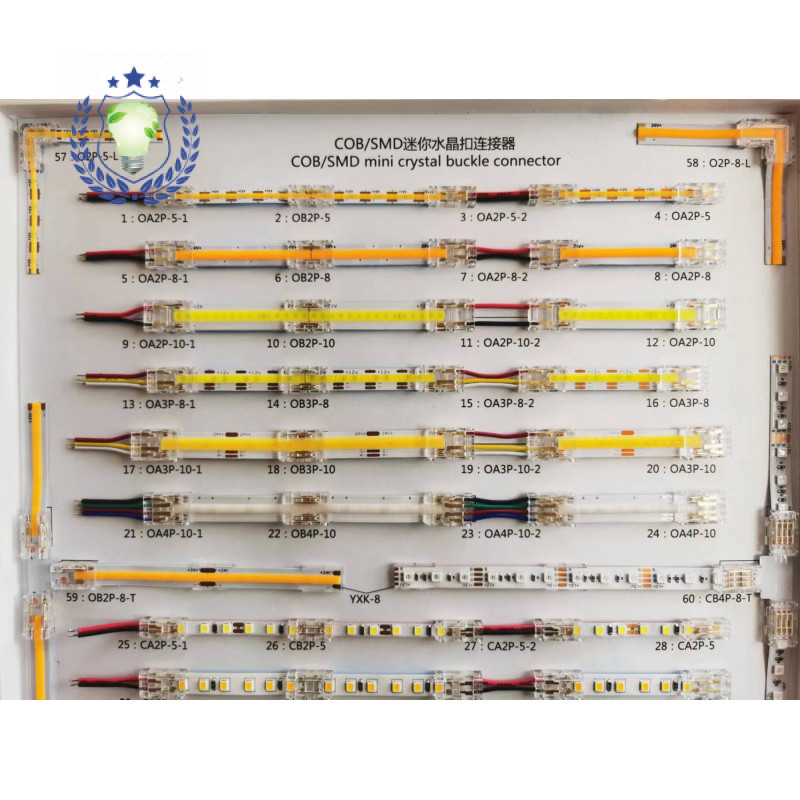 Led Light Strip Switch Solder-Free Crystal Butt Connector Wiring Dupont ...