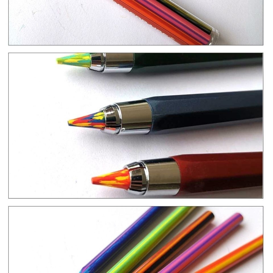 Magic Rainbow Pencil Lead Automatic Pen Replacement Refill Art Painting ...